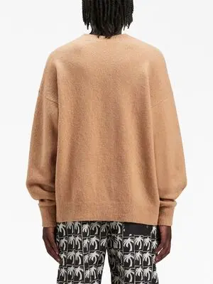 Palm Angels Logo-embroidered Jumper - Neutrals