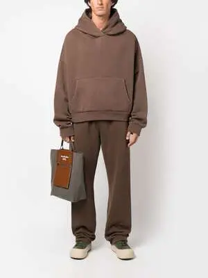 ENTIRE STUDIOS Drop-shoulder Cotton Hoodie - Brown