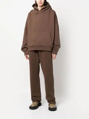 ENTIRE STUDIOS Drop-shoulder Cotton Hoodie - Brown