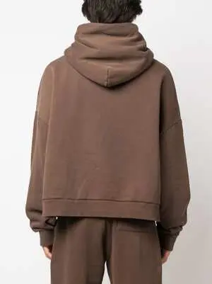 ENTIRE STUDIOS Drop-shoulder Cotton Hoodie - Brown