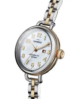 Shinola Birdy 3hd 34mm Watch - White