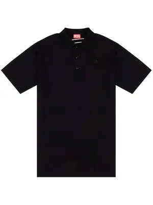 DIESEL® T-vort-megoval-d Cotton Polo Shirt - Black