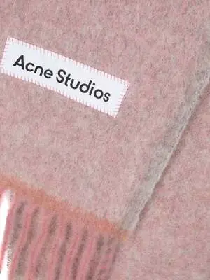 Acne Studios Fringed Mohair-wool Scarf - Pink