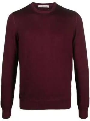 FILERIA Fine-knit Crew-neck Jumper - Red