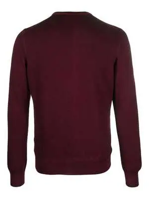 FILERIA Fine-knit Crew-neck Jumper - Red