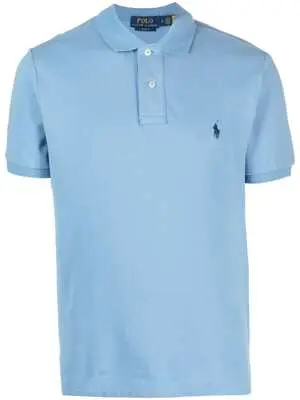 Polo Ralph Lauren Embroidered Cotton Piqué Polo Shirt - Blue