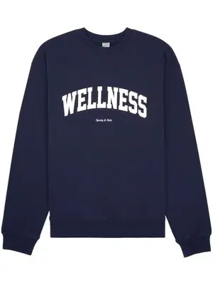 SPORTY & RICH Logo-print Cotton Sweatshirt