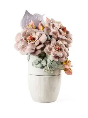 LLADRO Engraved Floral-detail Vase - Purple