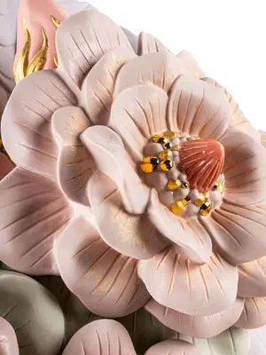 LLADRO Engraved Floral-detail Vase - Purple