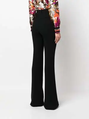 Roberto Cavalli High-waist Flared Wool Trousers