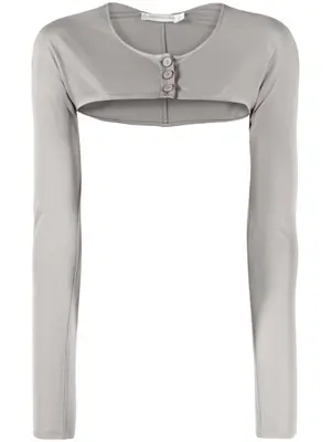 Christopher Esber Long-sleeve Cropped Top