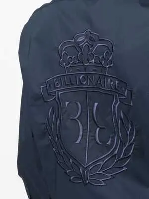 BILLIONAIRE Logo-embroidered Cotton Shirt - Blue