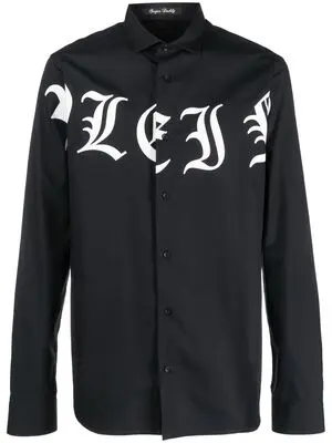 Philipp Plein Sugar Daddy Logo-print Shirt - Black
