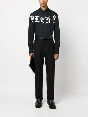 Philipp Plein Sugar Daddy Logo-print Shirt - Black