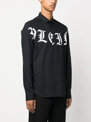 Philipp Plein Sugar Daddy Logo-print Shirt - Black