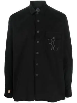 BILLIONAIRE Monogram-embroidered Cotton-corduroy Shirt