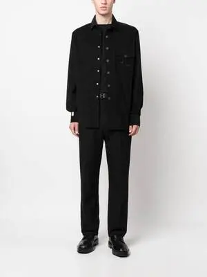 BILLIONAIRE Monogram-embroidered Cotton-corduroy Shirt