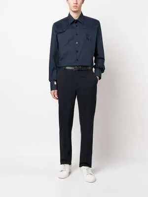 BILLIONAIRE Suede-panel Cotton Shirt