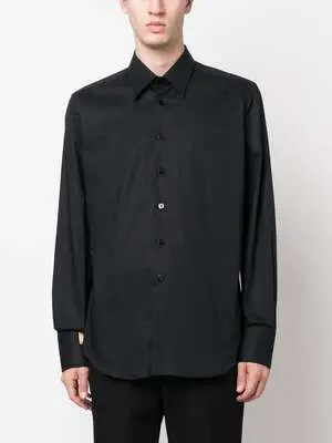 BILLIONAIRE Logo-embroidered Cotton Shirt - Black