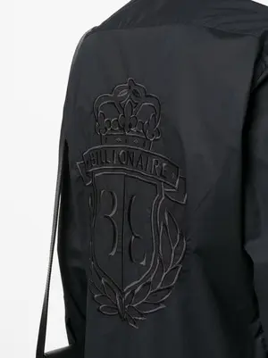 BILLIONAIRE Logo-embroidered Cotton Shirt - Black