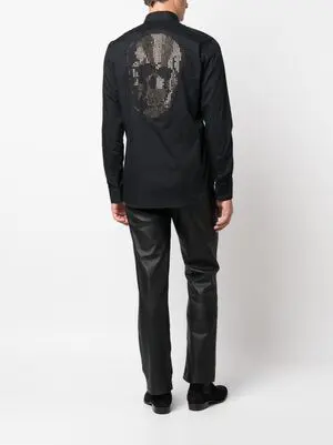 Philipp Plein Sugar Daddy Skull-appliqué Shirt