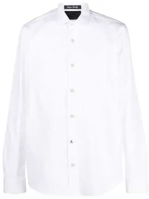 Philipp Plein Black Tie Cotton Shirt