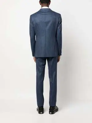 LUIGI BIANCHI MANTOVA Pinstriped Double-breasted Suit