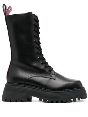 3JUIN Lace-up Leather Boots