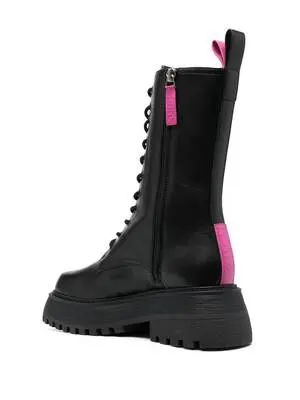 3JUIN Lace-up Leather Boots