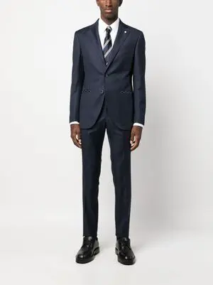 LUIGI BIANCHI MANTOVA Single-breasted Virgin Wool Suit