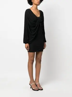 Giuseppe Di Morabito Flower-detail Ruched Minidress - Black