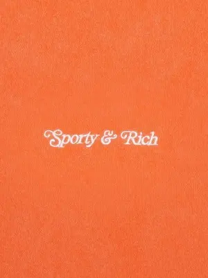 SPORTY & RICH Ny Tennis Club Straight-leg Shorts - Orange