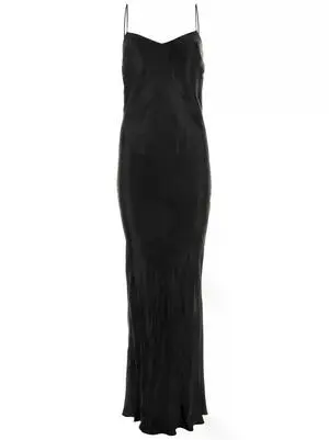 Saint Laurent Cowl-effect Silk Slip Dress - Black