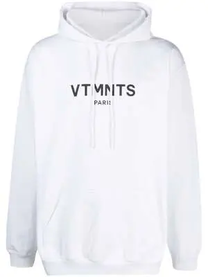 VTMNTS Logo-print Drawstring Hoodie - White