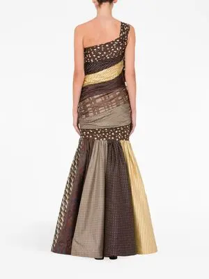 Moschino Patchwork-design One-shoulder Dress