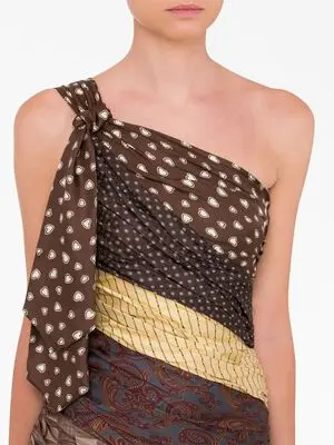 Moschino Patchwork-design One-shoulder Dress