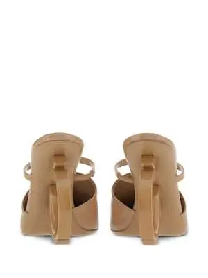 FERRAGAMO Elina 75mm Leather Mules