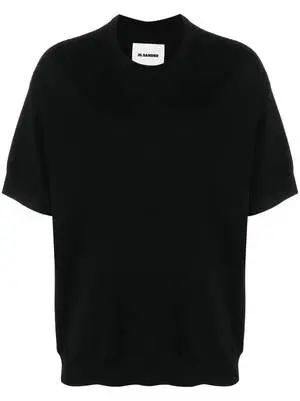 JIL SANDER Short-sleeve Wool T-shirt - Black