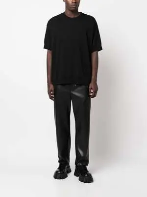 JIL SANDER Short-sleeve Wool T-shirt - Black