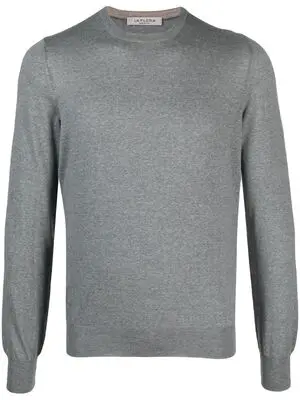 FILERIA Round-neck Virgin Wool Sweater - Grey
