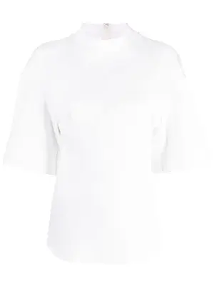 ALESSANDRO VIGILANTE Funnel-neck Blouse