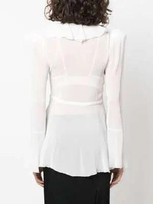 Philosophy Di Lorenzo Serafini Ruched-trim V-neck Blouse