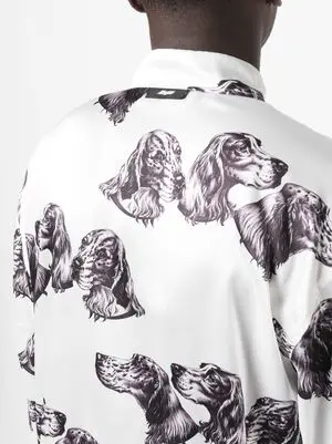 MSGM Graphic-print Long-sleeve Shirt