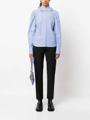 MSGM Logo-waistband Tapered Trousers