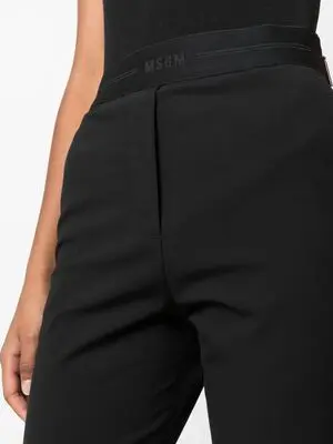 MSGM Logo-waistband Tapered Trousers