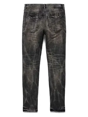 PURPLE BRAND Acid-wash Low-rise Skinny Jeans