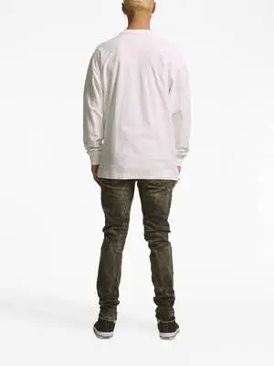PURPLE BRAND Acid-wash Low-rise Skinny Jeans
