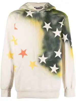 Palm Angels Star-print Hoodie - Neutrals