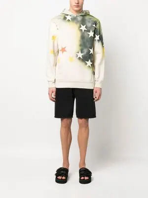 Palm Angels Star-print Hoodie - Neutrals