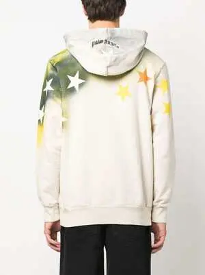 Palm Angels Star-print Hoodie - Neutrals
